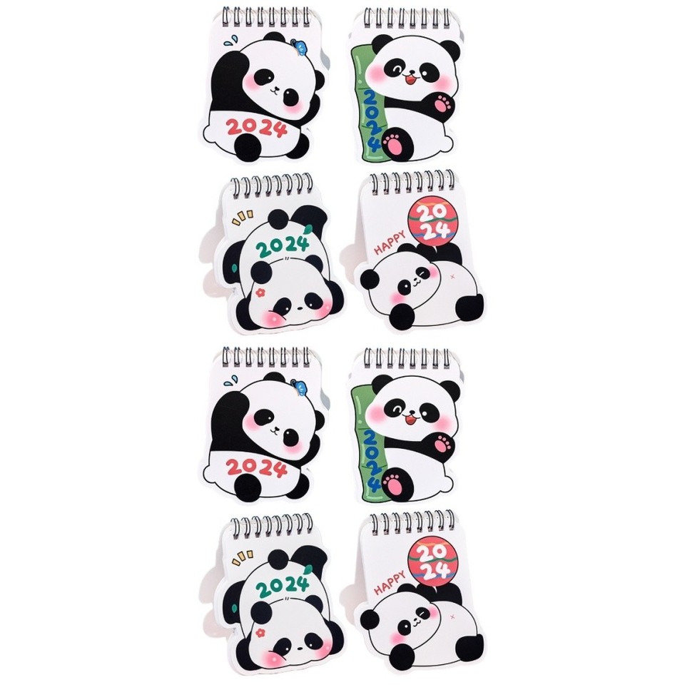 4 Pcs Cartoon Panda Calendar Office Student Desk Small Calendars | eBay UK