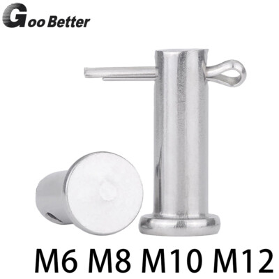 M6 M8 M10 M12 Clevis Pins Metric Stainless A2 Clips Cylindrical Pin ...