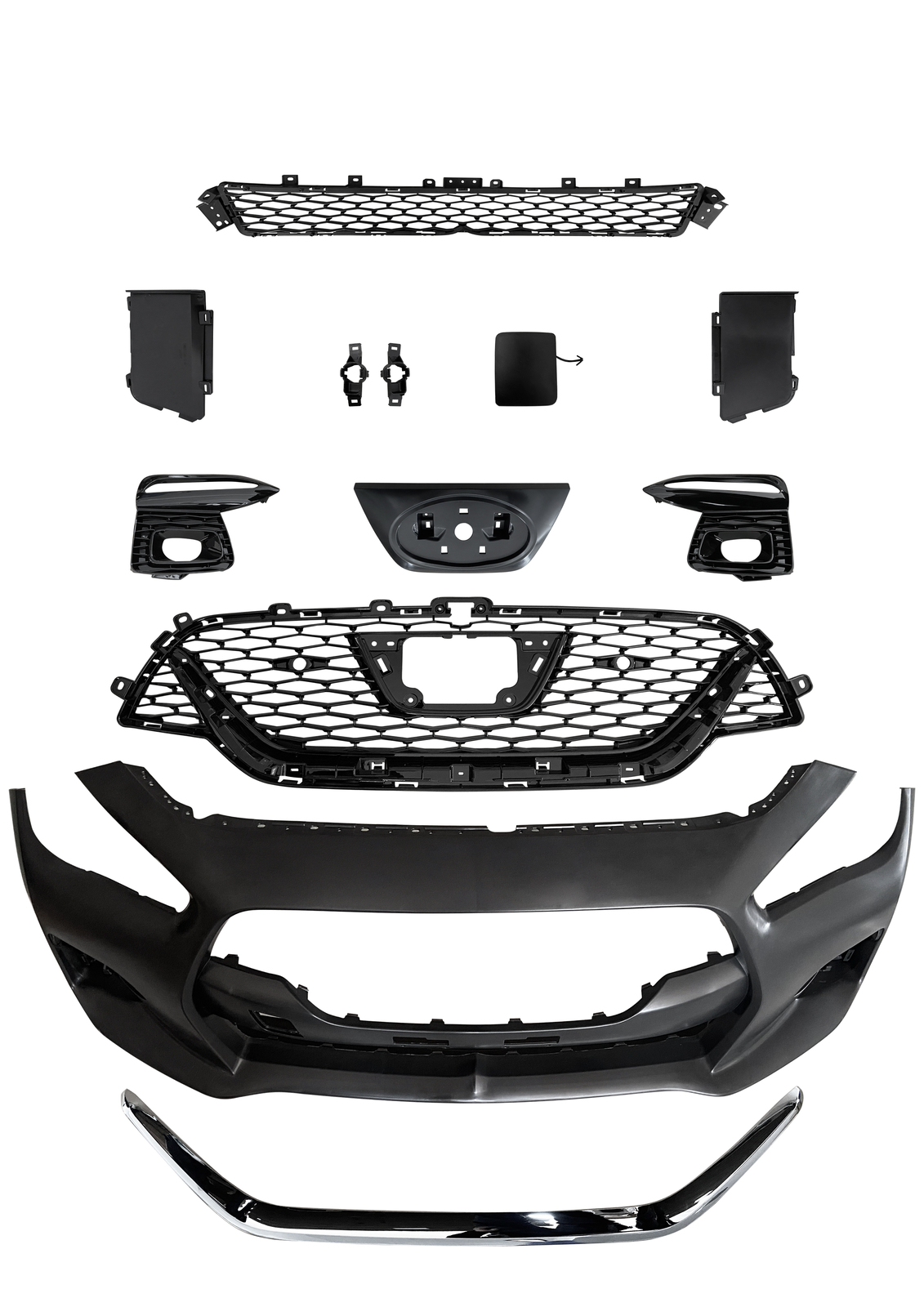 Fit 2014-2022 Infiniti Q50 Skyline 400R Style Front Bumper Grille Fog ...