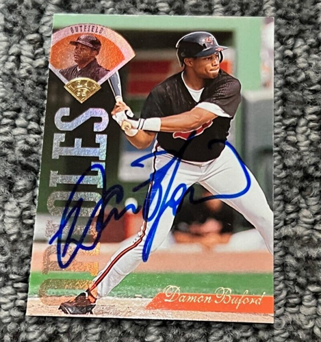 Damon Buford signed autographed 1995 Leaf Baltimore Orioles Baseball ...