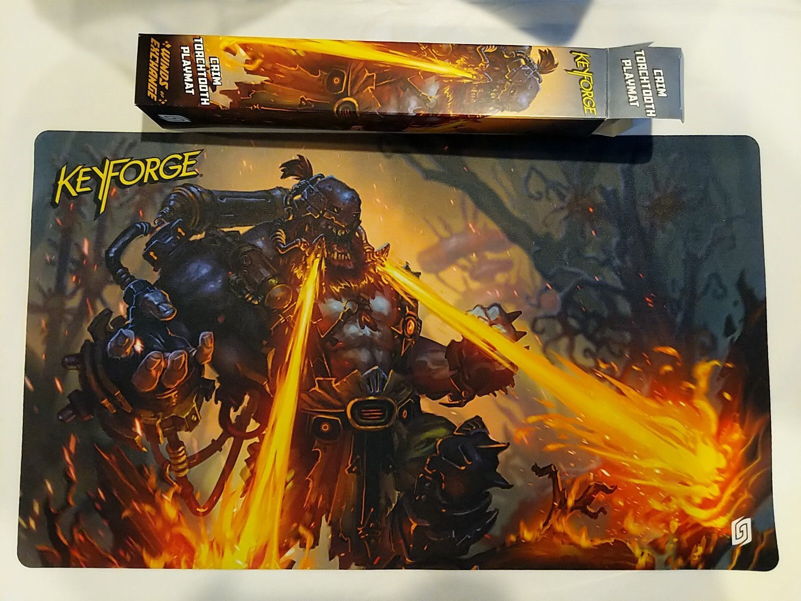 Keyforge Playmat Crim Torchtooth Brobnar New with Box | eBay