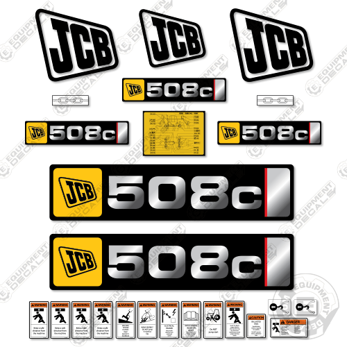 Fits JCB 508C Decal Kit Telehandler - CUSTOM - 7 YEAR 3M VINYL! | eBay