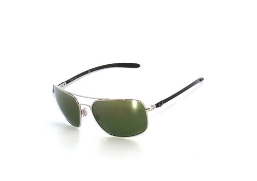 Ray Ban RB8322CH 003/6O Silver Green Mirror Chromance Polarized 8322 ...