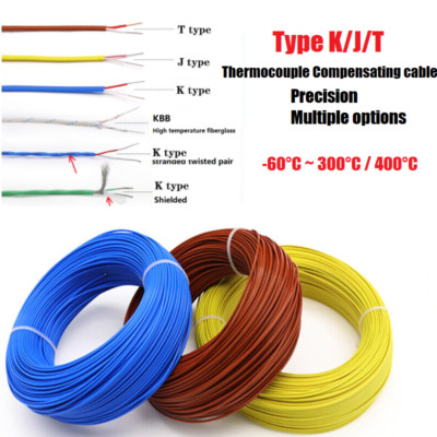 Type K/J/T Thermocouple Compensating Cable Temperature Sensing Wire ...