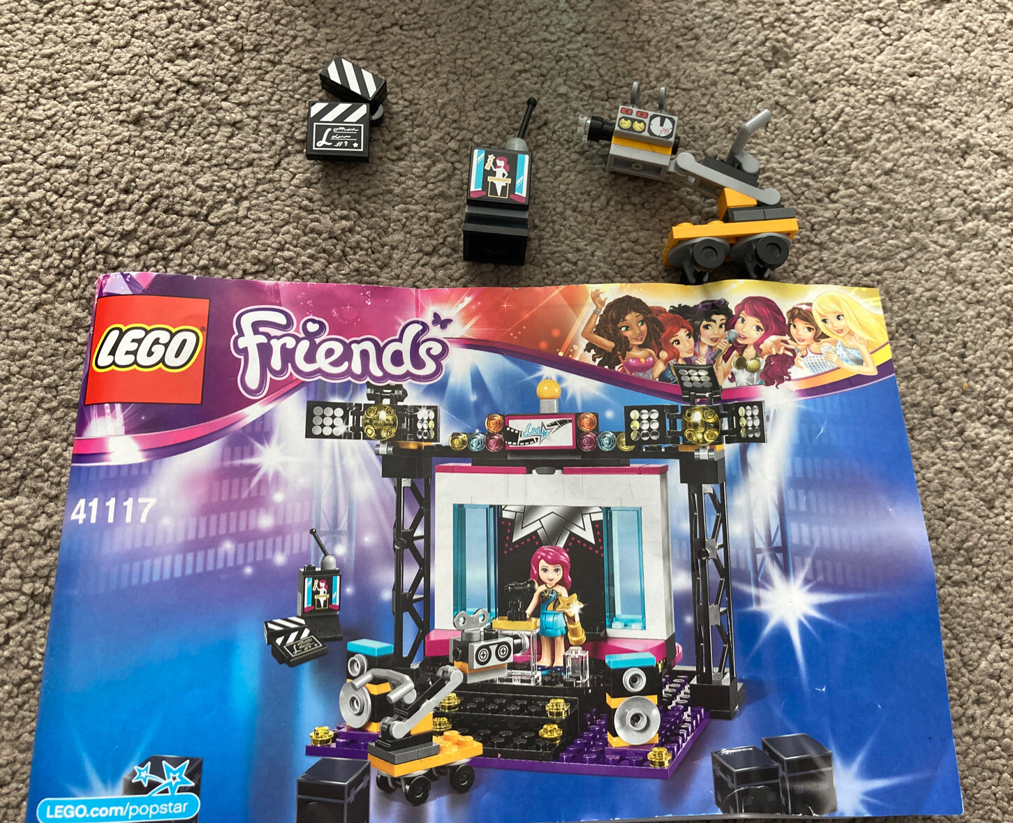 COMPLETE Lego Friends Pop Star Tv Studio, Andrea’s Stage 41117 3932 ...
