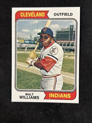 1974 Topps #418 Walt Williams (wrinkle) Indians WRONG BACK Bill Bonham ...