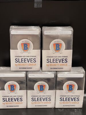 Beckett Shield Standard Size Semi-Rigid Sleeves 5 Packs of 50, 250 ...
