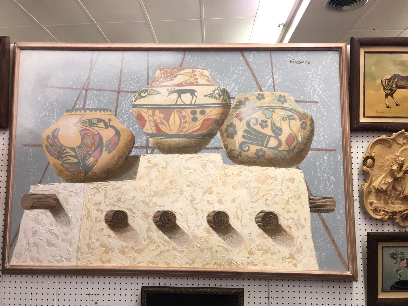 Vintage 70's Southwestern original 3D oil painting by Frank Ferrante | eBay