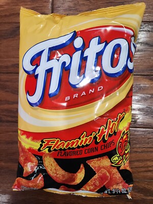 FRITOS BRAND FLAMIN'HOT FLAVORED CORN CHIPS NET WT 9 1/4 OZ 12/2025 ...