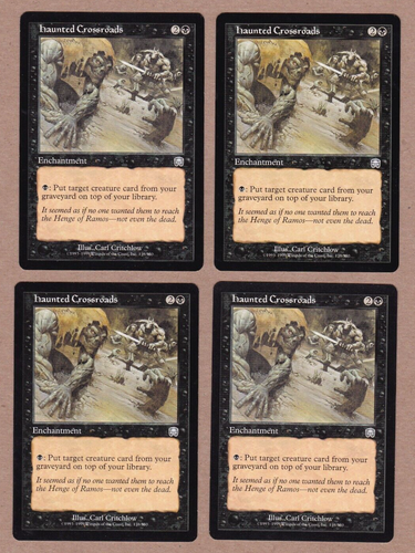 MTG 4X Haunted Crossroads X4 - Mercadian Masques - Uncommon NM ...
