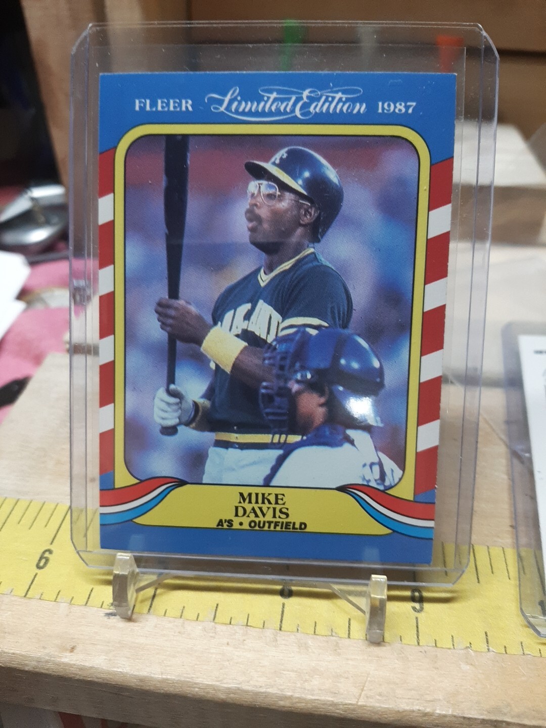 1987 Fleer Limited Edition #12 Mike Davis Baseball Card Oakland ...