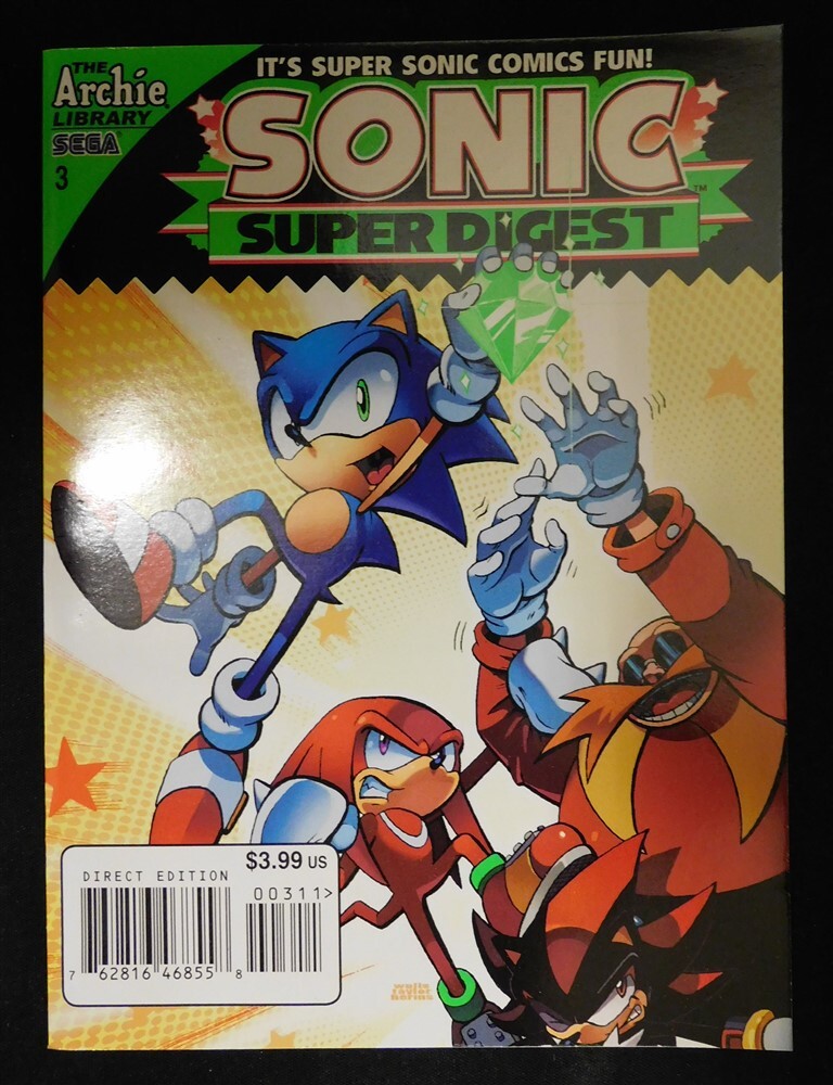 SONIC SUPER DIGEST 3 ARCHIE COMIC SEGA CASTIGLIA SPAZ DECESARE ...