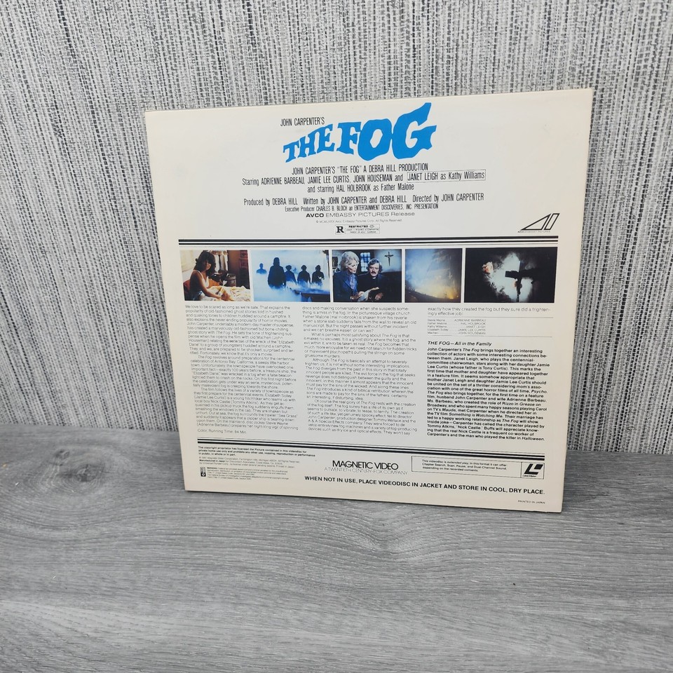 The Fog 1980 Laserdisc Jamie Lee Curtis John Carpenter Adrienne Barbeau ...
