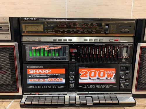 Sharp WF 939 Vintage Boombox Japan Radio Cassette Tape Recorder | eBay