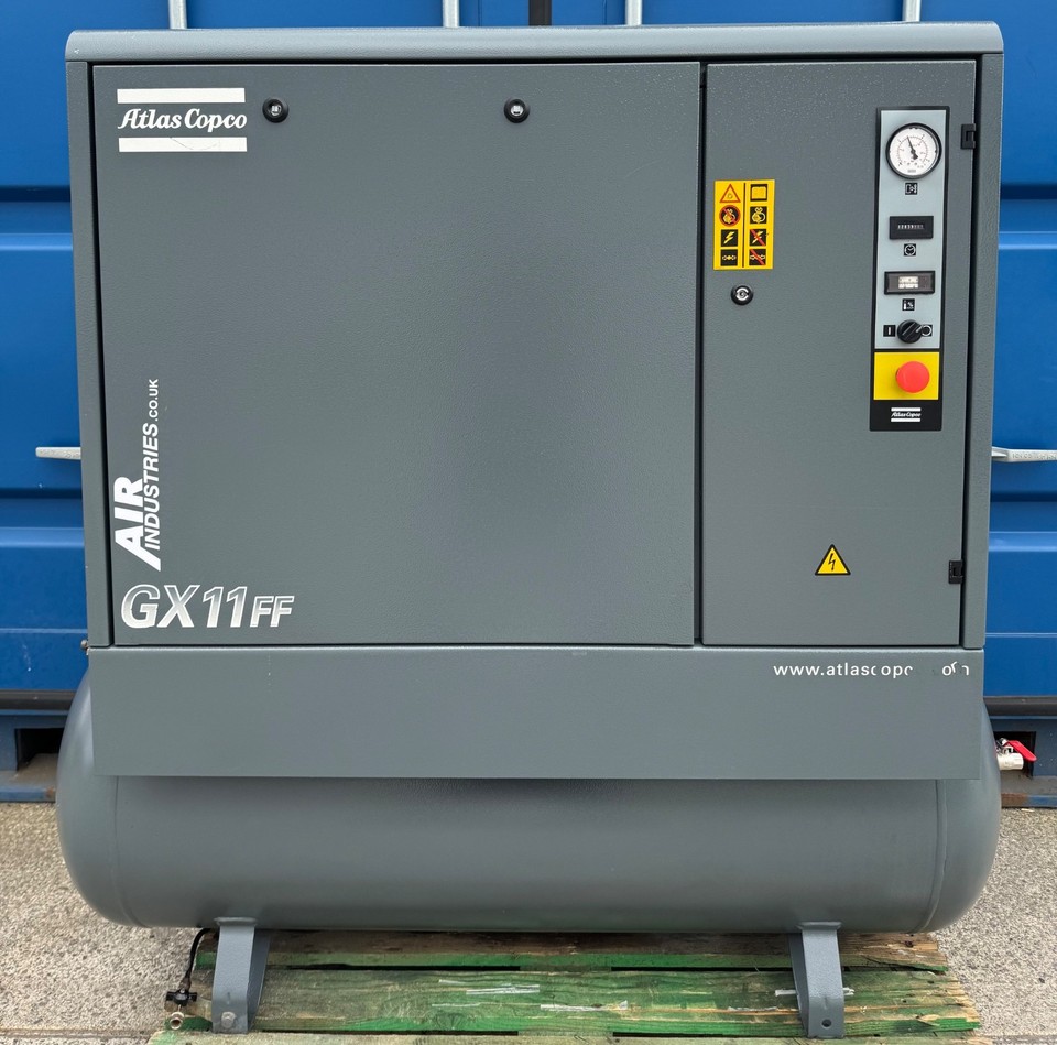 Atlas Copco GX11FF Receiver Mounted Rotary Screw Compressor + Dryer ...