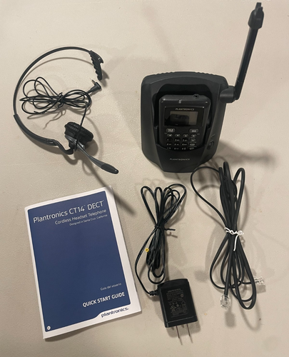 Plantronics CT14 Cordless Headset Phone Includes Main Base and AC | eBay