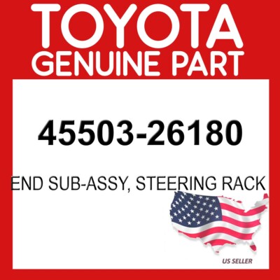 Toyota Genuine 45503-26180 End Sub-Assy Steering Rack 4550326180 OEM | eBay