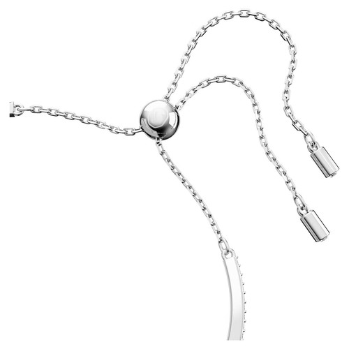 Swarovski Crystal Iconic Swan Bangle, Swan, Blue, Rhodium Plated ...