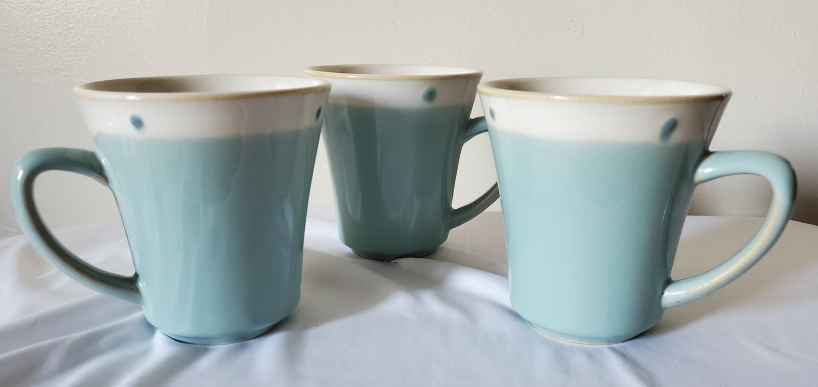 Sango Coffee Cups Mugs Newport Aqua Set of 3 #4613 | eBay