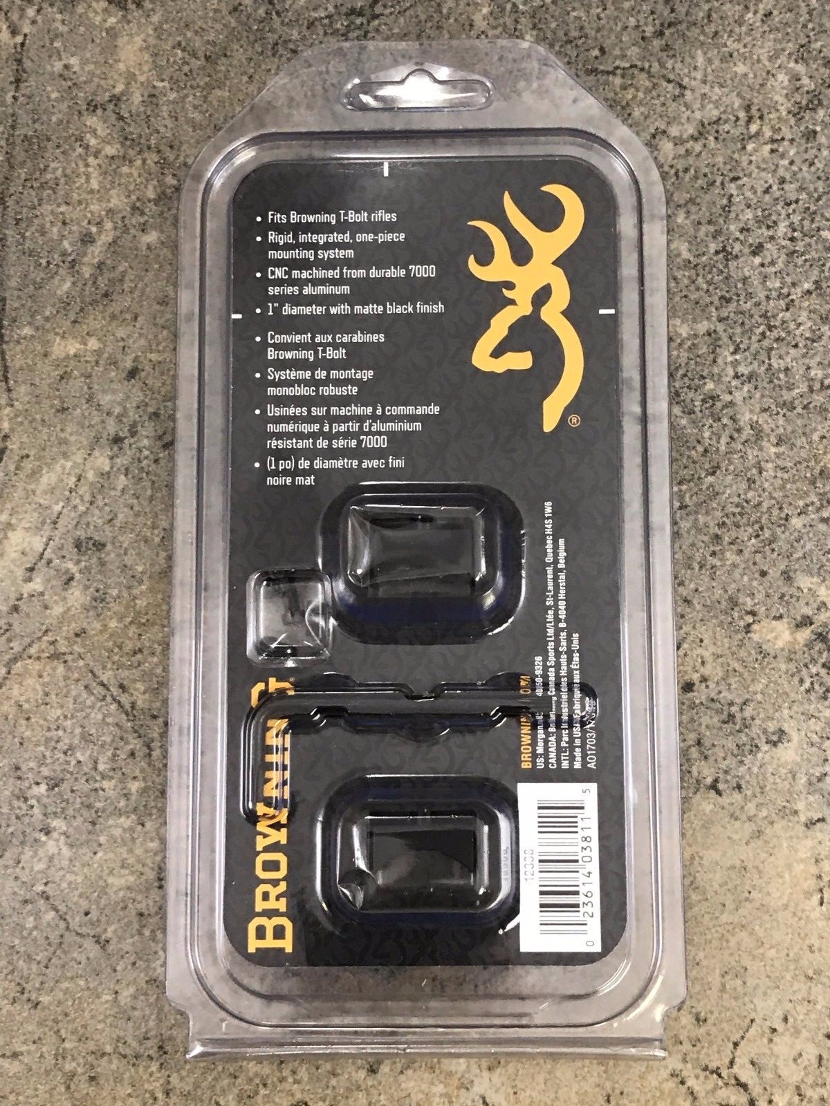 Browning Integrated Scope Mount System T-bolt Matte Standard Height ...