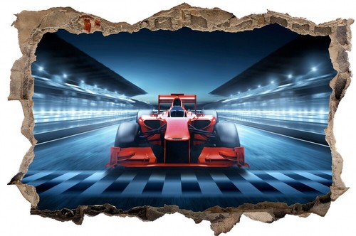 Rennwagen Zielgerade Motorsport Wandtattoo Wandsticker Wandaufkleber ...