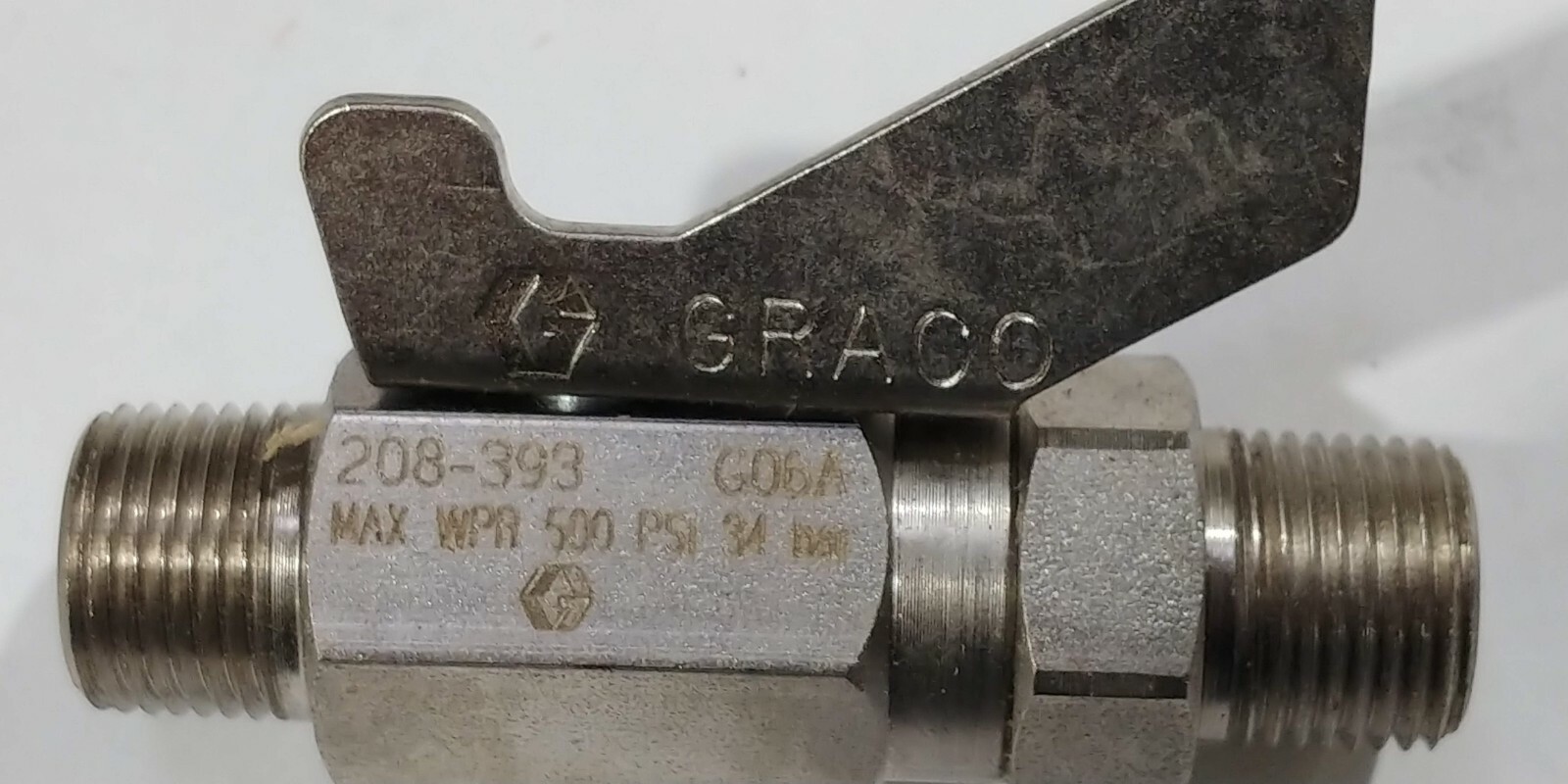 NEW Graco Ball Valve 3/8” in NPT 208393 500 PSI G06A Stainless Steel ...