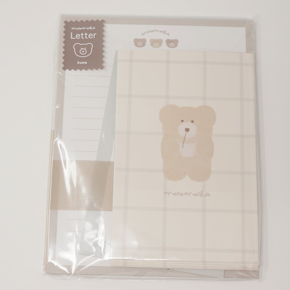 Letter Set - moco mocha latte kuma bear - Brown Version - Qlia Japan | eBay