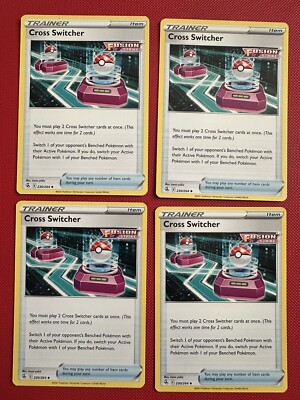 Pokemon TCG 4x Cross Switcher 230/264 Fusion Strike Near Mint Playset ...