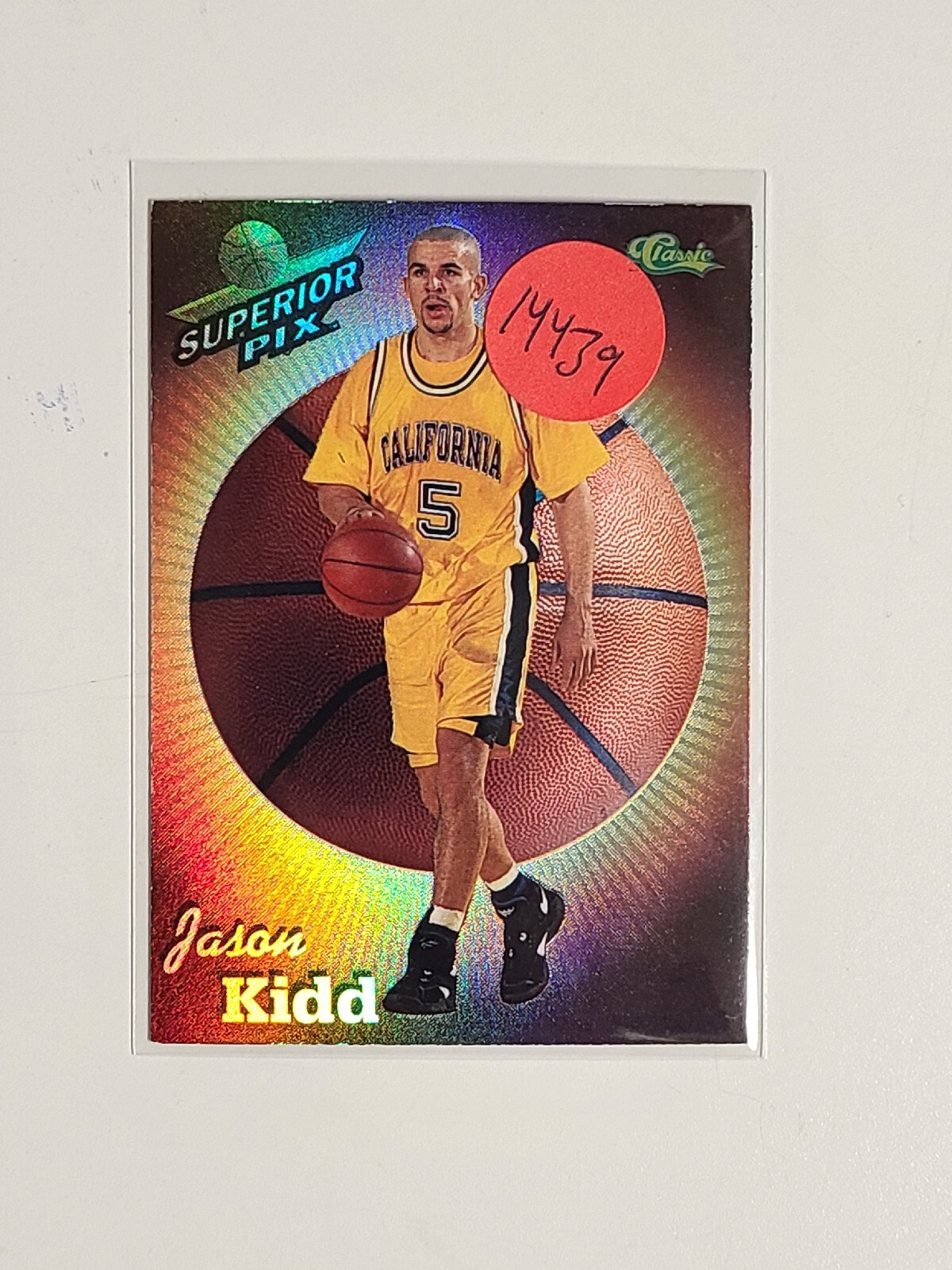 1995 Classic Jason Kidd Superior Pix Rookie Insert Card #2 - Cal Bears ...
