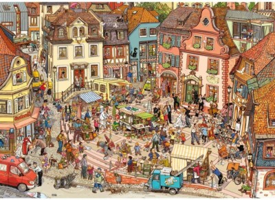 HEYE PUZZLE 1000 PEZZI DORO GOBEL PETER KNORR MARKET PLACE 70x50cm ART ...
