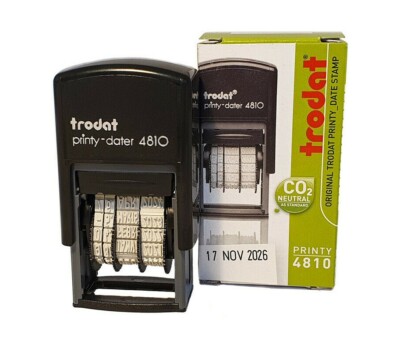Trodat Stamp 4810 Printy Dater Ink Pad Date 3.8mm Colors Print: 19 NOV ...