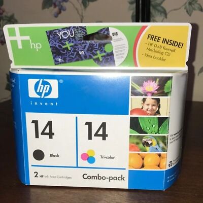 HP Combo Pack Ink Cartridges 14 Black 14 Tri Color Warranty Expired | eBay