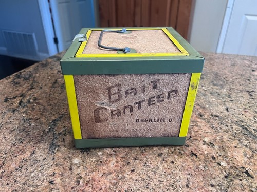 Vintage Oberlin BAIT CANTEEN Worm Box Fishing | eBay