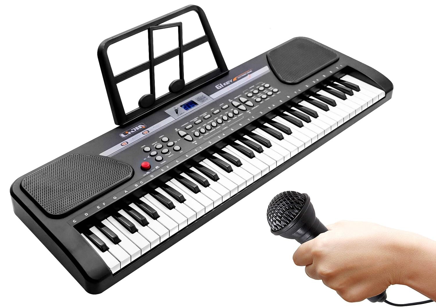 Digital Music Piano Keyboard - Portable Electronic Instrument w Stand ...