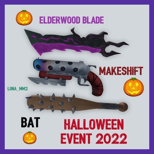 BAT ELDERWOOD BLADE MAKESHIFT MM2 🎃NEW HALLOWEEN GODLY 2022🎃 FAST ...