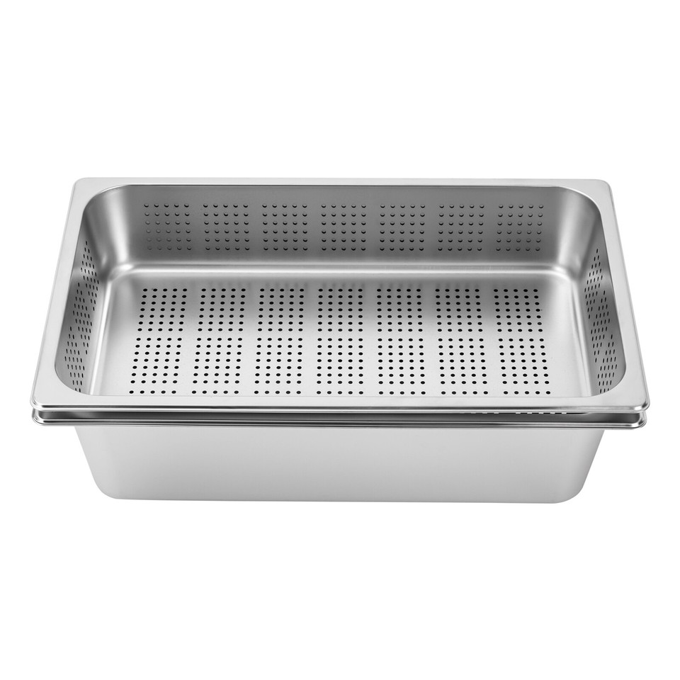 Rectangular Steam Pan Set with Lid, Perforated Design for Easy Cooking ...