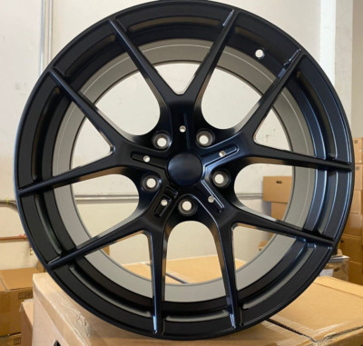 18" STAGGERED BLACK M STYLE WHEELS FOR BMW 323 325 328 Z4 18x8 / 18x9 ...