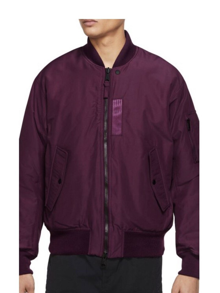 Air Jordan MA-1 Reversible Bomber Jacket DA9796-610 Bordeaux/Black L ...