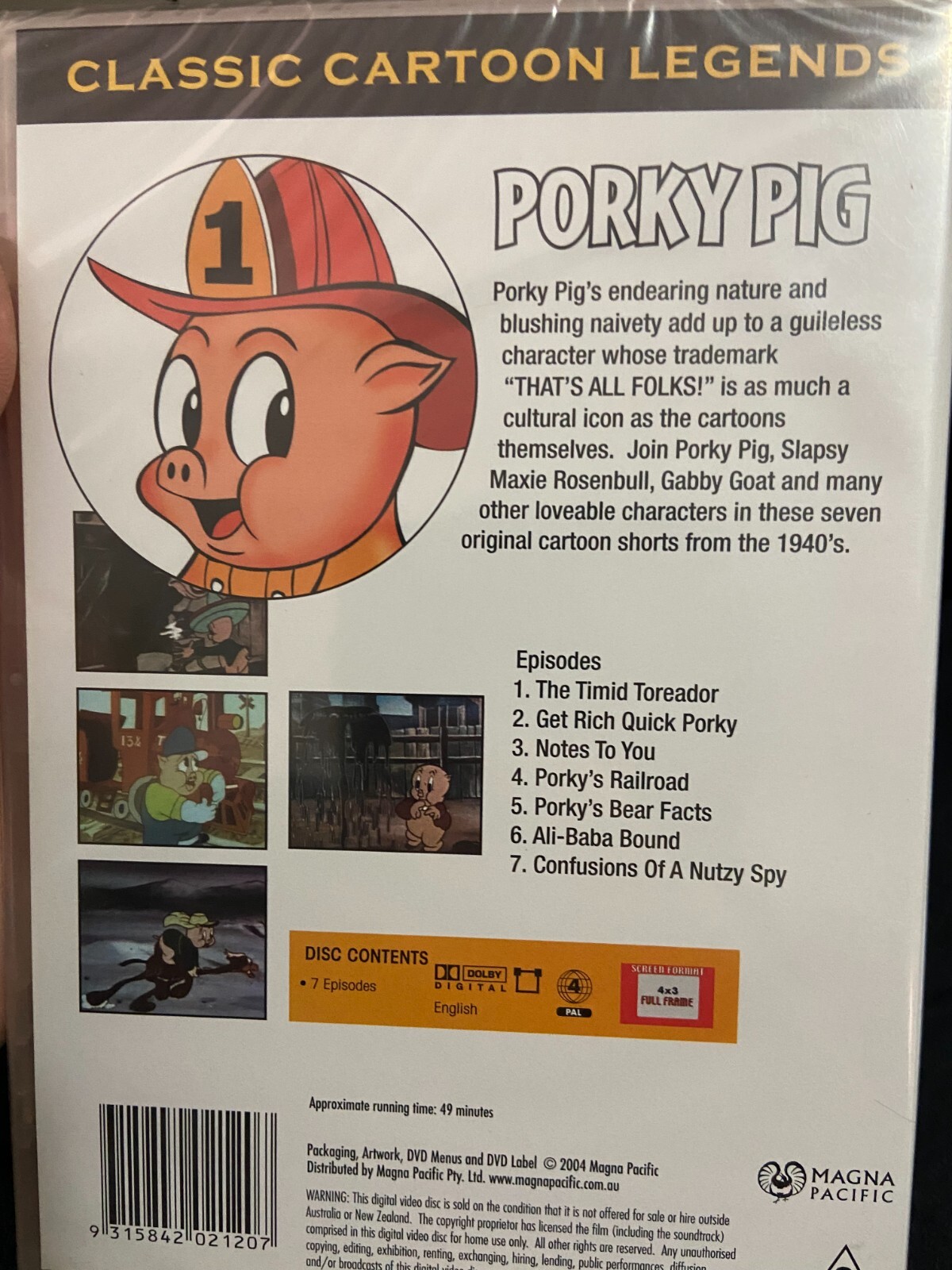 Classic Cartoon Legends : Porky Pig NEW/sealed region 4 DVD (kids ...