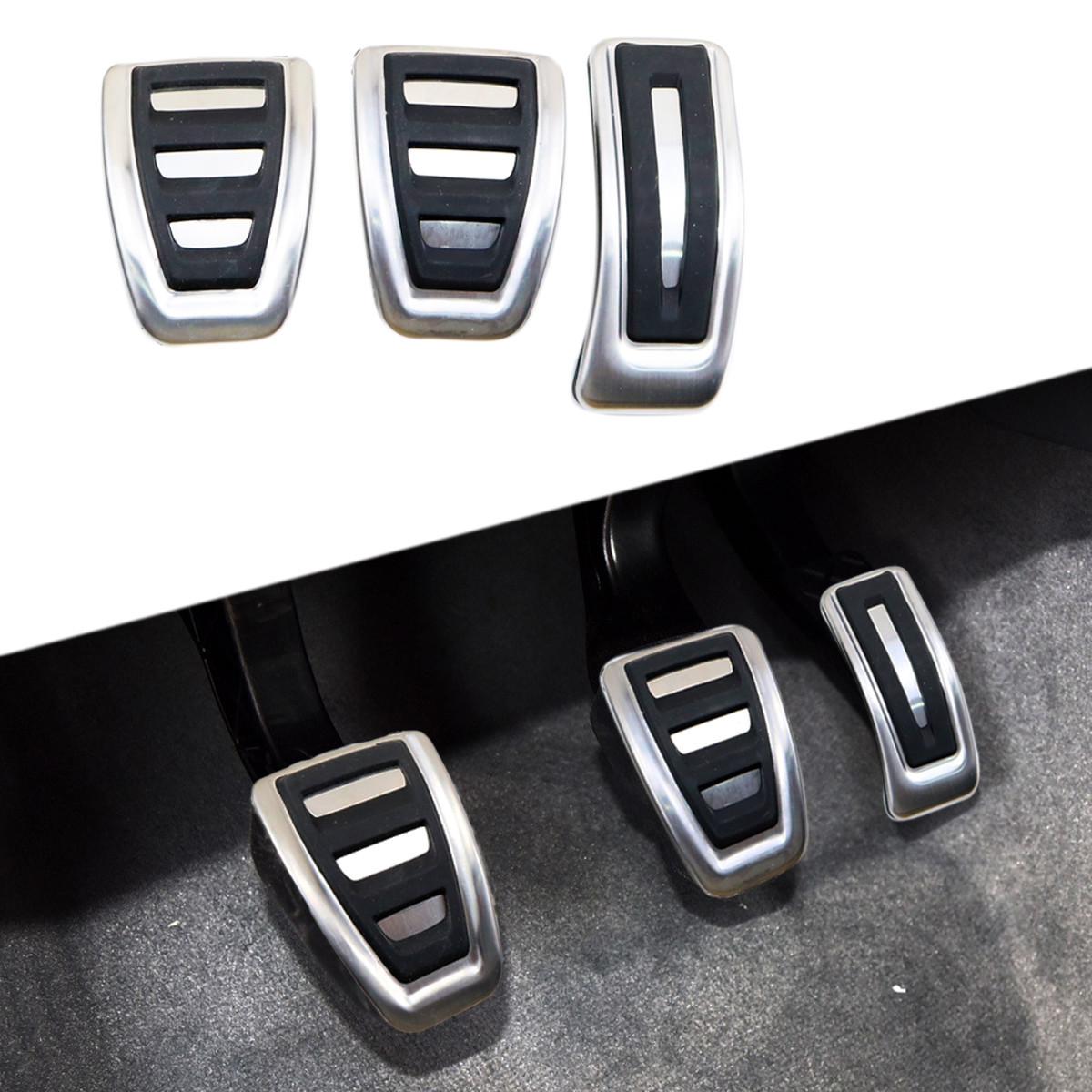 MT Brake Clutch Accelerator Gas Pedal Pad Cover For Audi Q5 A4 A5 A6 A7 ...