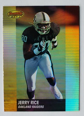Jerry Rice 2001 Bowman's Best Gold #1 NFL HOF Oakland Raiders 49ers ...