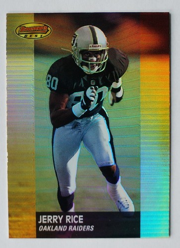 Jerry Rice 2001 Bowman's Best Gold #1 NFL HOF Oakland Raiders 49ers ...