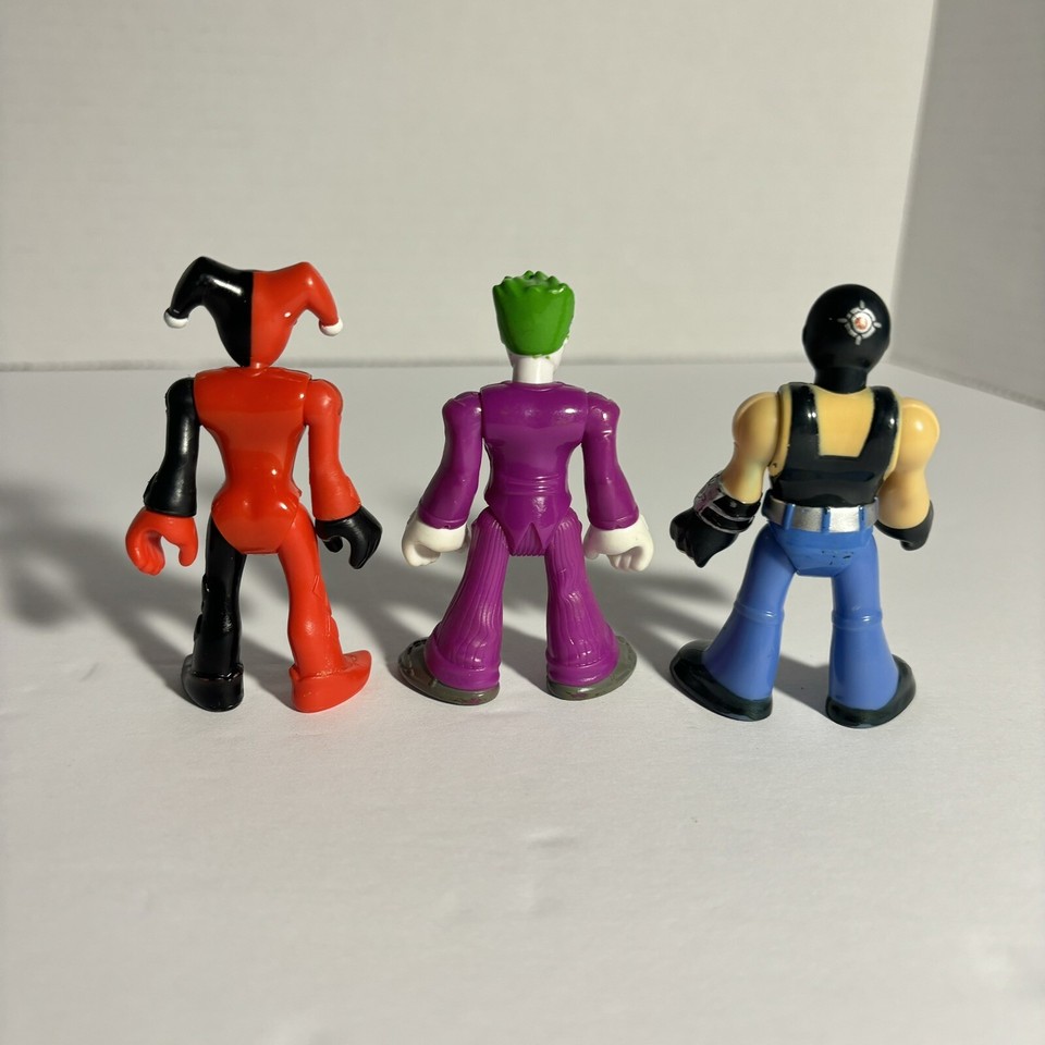 Lot 3pcs Fisher Price Imaginext DC Super Friends Bane/Joker/Harley ...