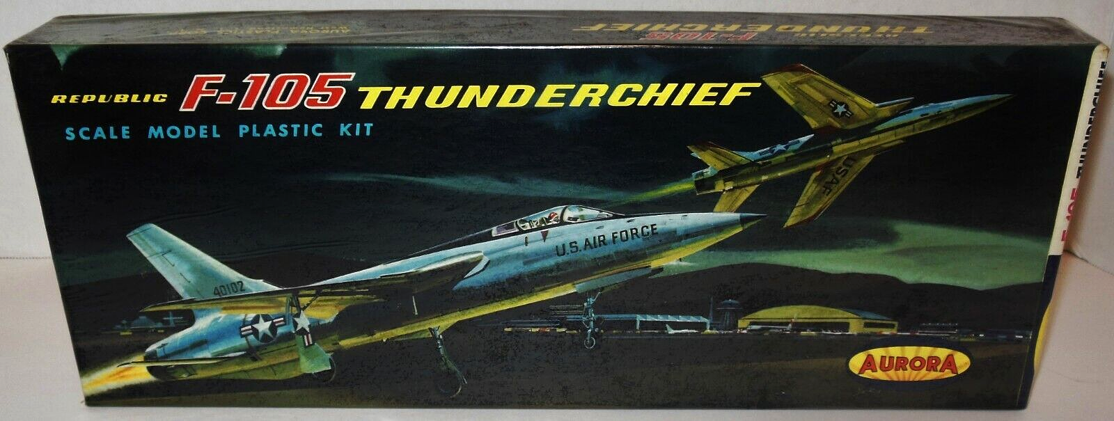Rare: 1958 Aurora Republic F-105 Thunderchief 123-130 Airplane Model ...