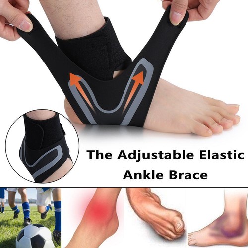 Sprain Adjustable Compression Ankle Wrap Anke Support Brace Elastic ...