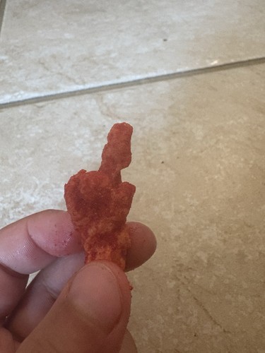 Cheeto Shaped With Arm Sticking Up Middle Finger | eBay