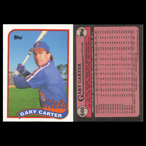 Gary Carter Lot 5 Baseball Cards Topps New York Mets Set Collection MLB ...