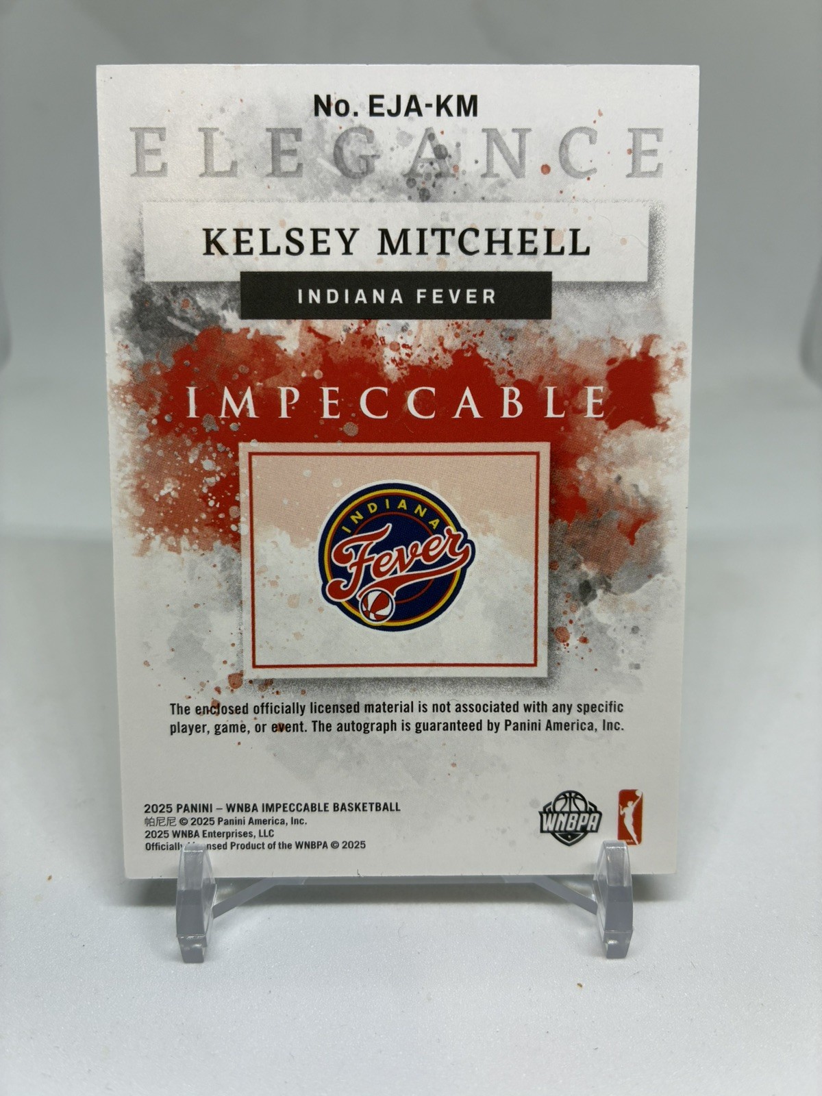 Kelsey Mitchell 2025 Panini Impeccable WNBA On Card Auto With Patch /99 ...