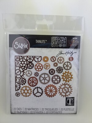 Sizzix Tim Holtz Thinlits Gearhead Gears Steam Punk Die Set New 661184 | eBay