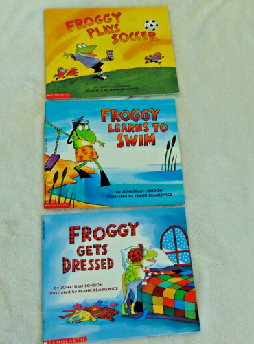 Froggy Learns To Swim,Froggy Gets Dressed,Froggy Plays Soccer Lot of 3 ...